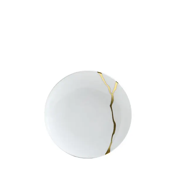 Bernardaud Kintsugi-sarkis 24k Gold Bread & Butter Plate - White/gold