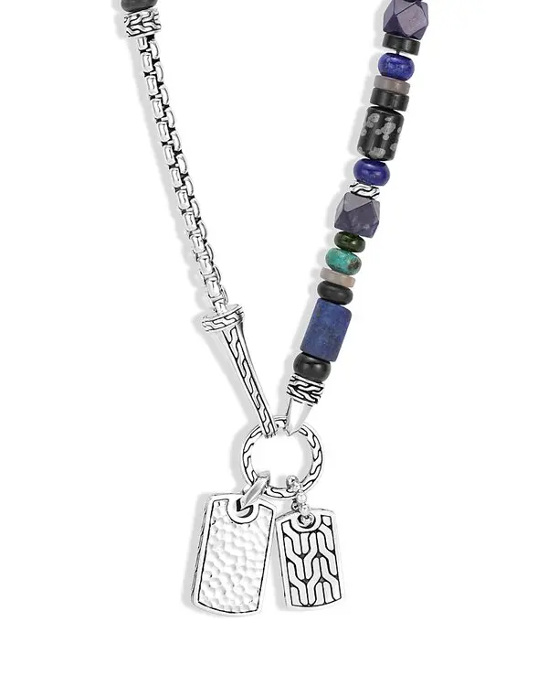 John Hardy Sterling Silver Classic Chain Pendant Necklace - Black/silver