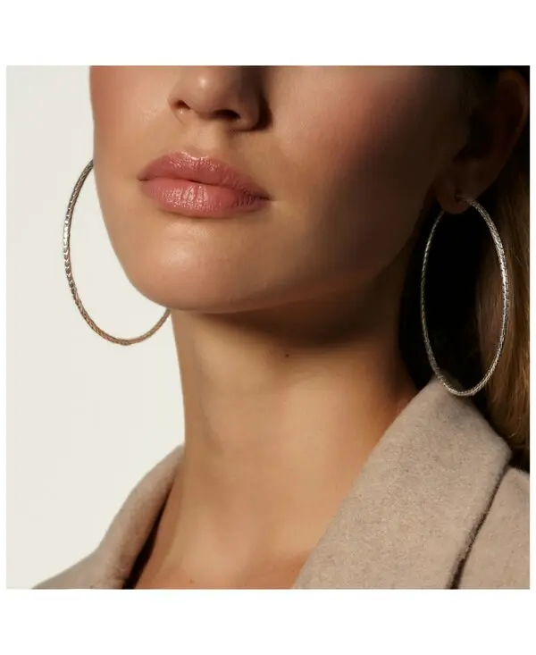 John Hardy Sterling Classic Chain Extra-large Hoop Earrings