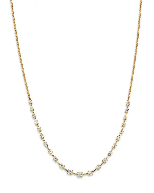 Bloomingdale'S Diamond Station Tennis Necklace In 14k Yellow 1.0 Tcw - Gold