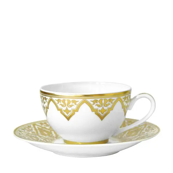 Bernardaud Venise Teacup - White/gold