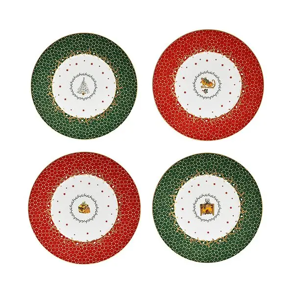 Bernardaud Noel Salad Plates, Set Of 4 - No Color