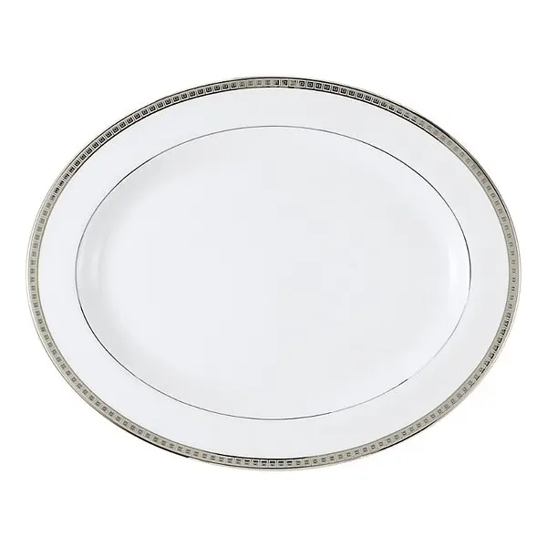 Bernardaud Athena Oval Platter, 13 - Platinum
