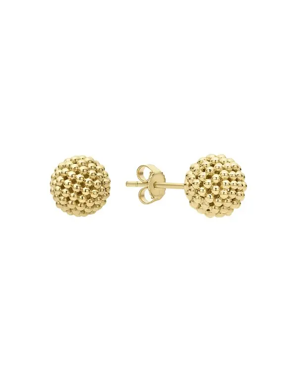 Lagos Caviar Collection 18k Stud Earrings - Gold