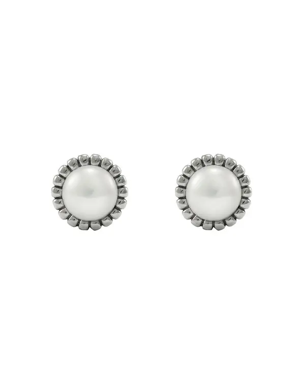 Lagos Sterling Silver Pearl Earrings