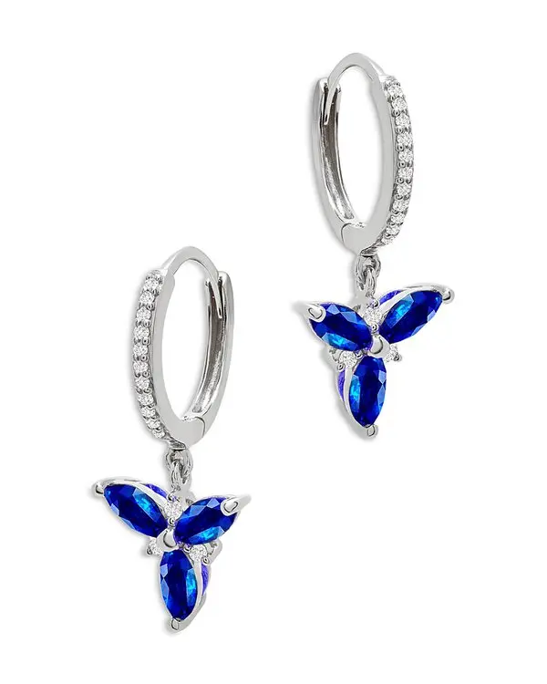 Bloomingdale'S Sapphire And Diamond Trio Drop Earrings - Blue/white