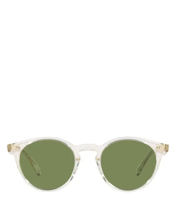 Oliver Spencer Romare 50mm Sunglasses - Gray/green Polarized Solid