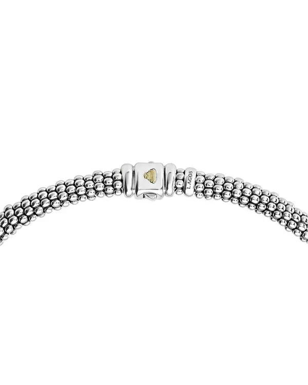 Lagos 18k Gold And Sterling Silver Diamond Lux Necklace