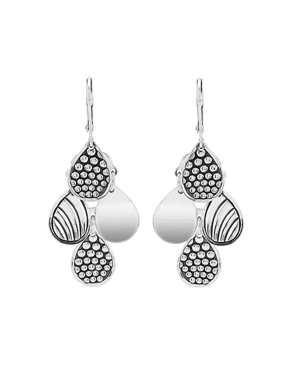 Lagos Sterling Caviar Drop Earrings - Silver