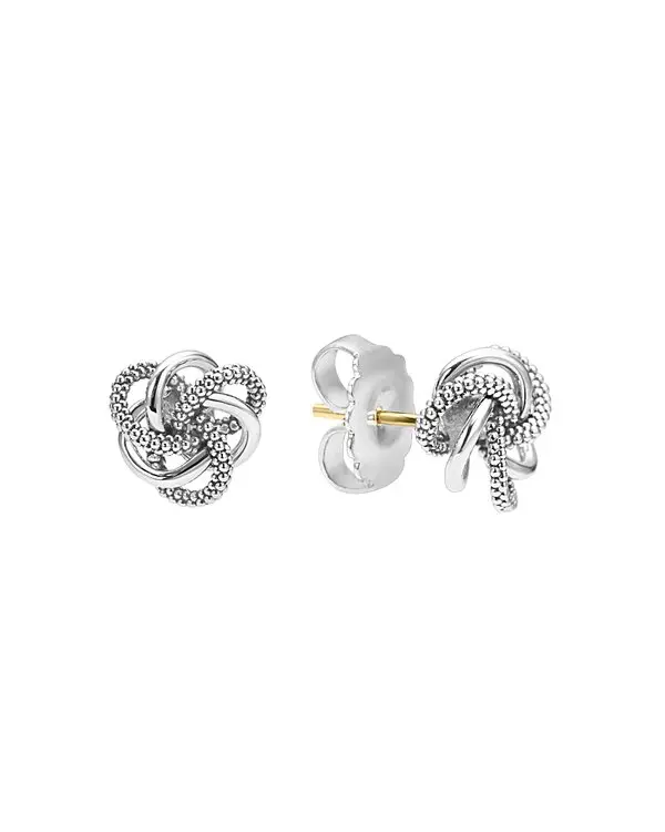 Lagos Sterling Love Knot Stud Earrings - Silver