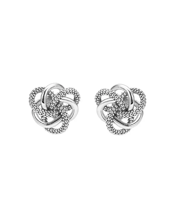 Lagos Sterling Love Knot Stud Earrings - Silver