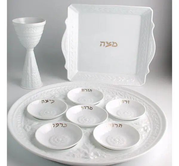 Bernardaud Louvre Judaica Seder Plate - White