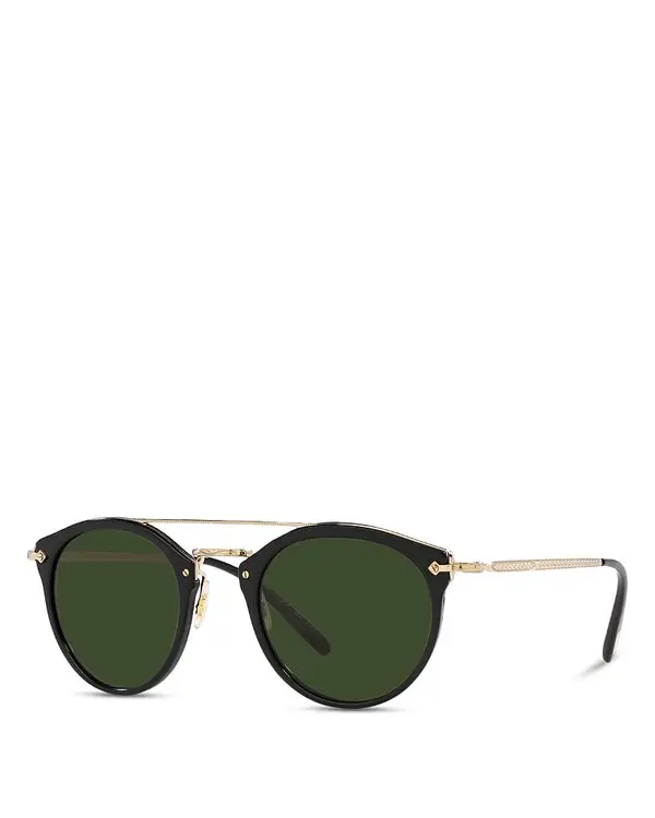 Oliver Spencer Remick Phantos 50mm Sunglasses - Black/green Solid