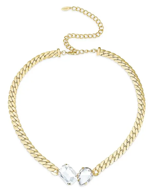 Ettika Crystal Gem Pendant Necklace - Gold