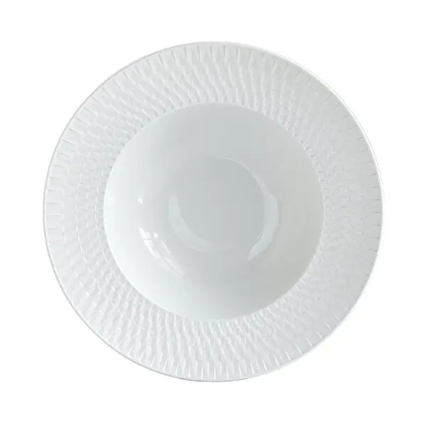 Bernardaud Twist Collection Rim Soup Bowl - White