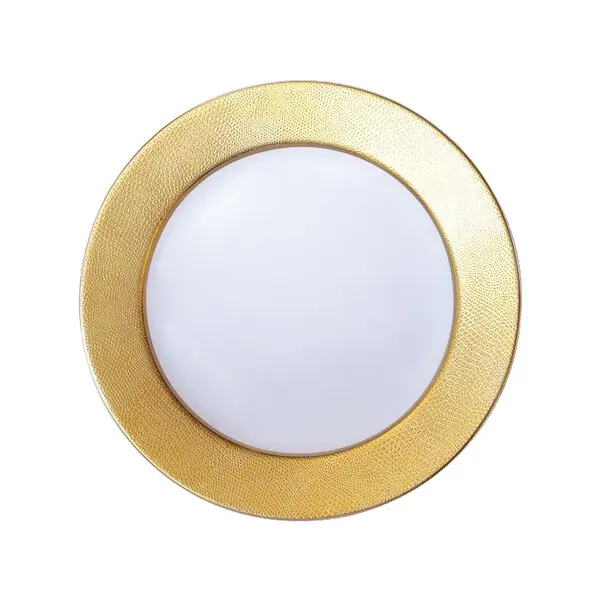 Bernardaud Sauvage White Accent Salad Plate - Gold/white