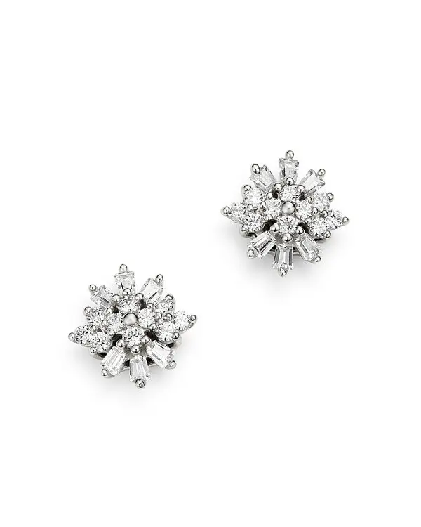 Bloomingdale'S Diamond Mosaic Stud Earrings, 0.25 Tcw - White