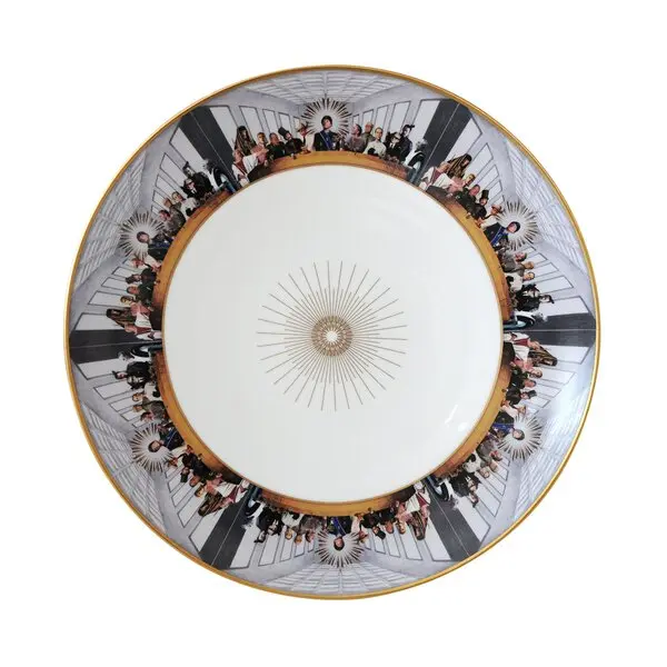 Bernardaud L'art De La Table Last Supper Megaplex Marco Brambilla Coupe Plates, Set Of 12 - Multi