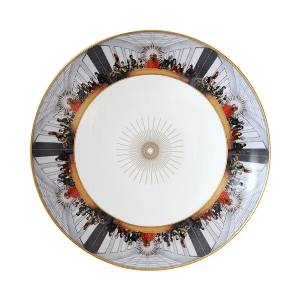 Bernardaud L'art De La Table Last Supper Megaplex Marco Brambilla Coupe Plates, Set Of 12 - Multi