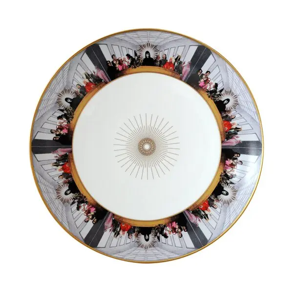 Bernardaud L'art De La Table Last Supper Megaplex Marco Brambilla Coupe Plates, Set Of 12 - Multi