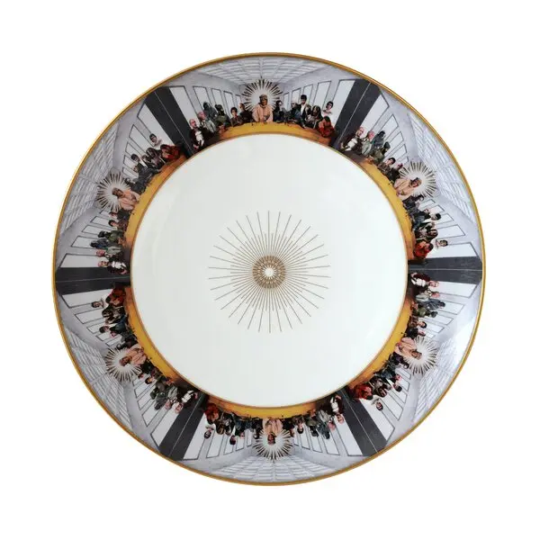 Bernardaud L'art De La Table Last Supper Megaplex Marco Brambilla Coupe Plates, Set Of 12 - Multi