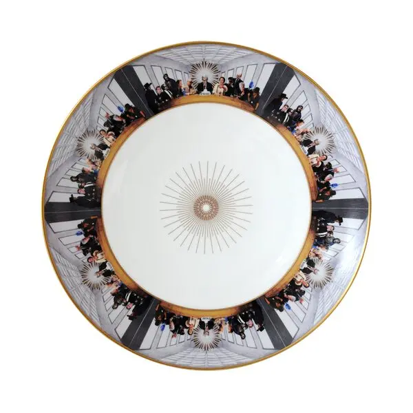 Bernardaud L'art De La Table Last Supper Megaplex Marco Brambilla Coupe Plates, Set Of 12 - Multi