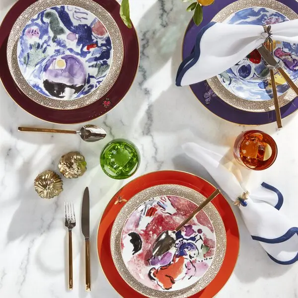 Bernardaud Marc Chagall Coupe Plate, Set Of 6