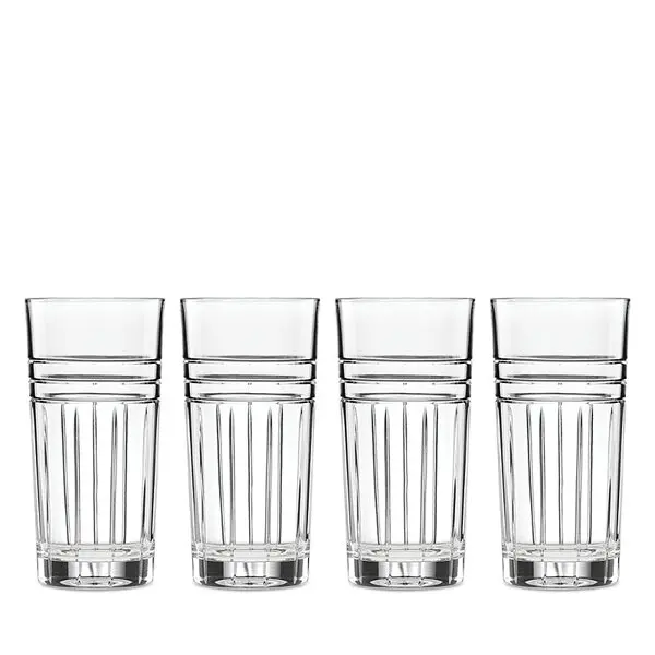 REED & BARTON Tempo Hiball Glasses, Set Of 4 Exclusive - Clear