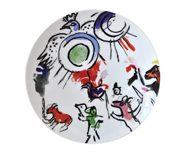 Bernardaud Marc Chagall Coupe Plate, Set Of 6