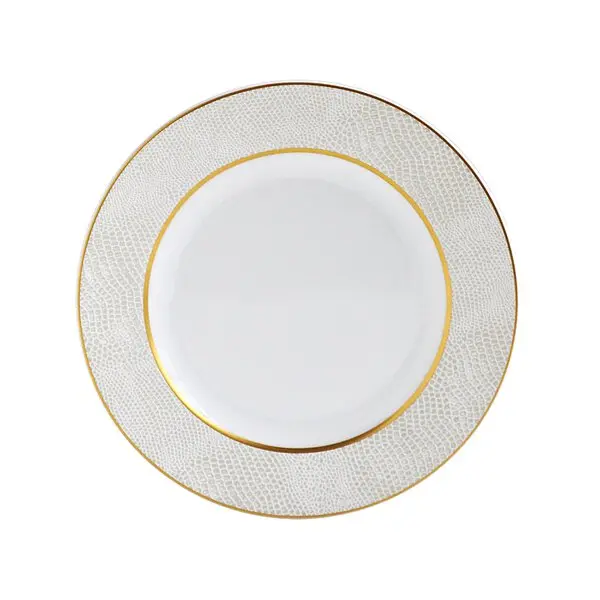 Bernardaud Sauvage White Bread & Butter Plate - Gold/white