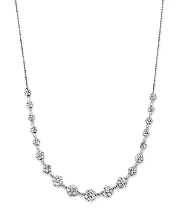 Bloomingdale'S Diamond Cluster Necklace, 3.0 Tcw - White