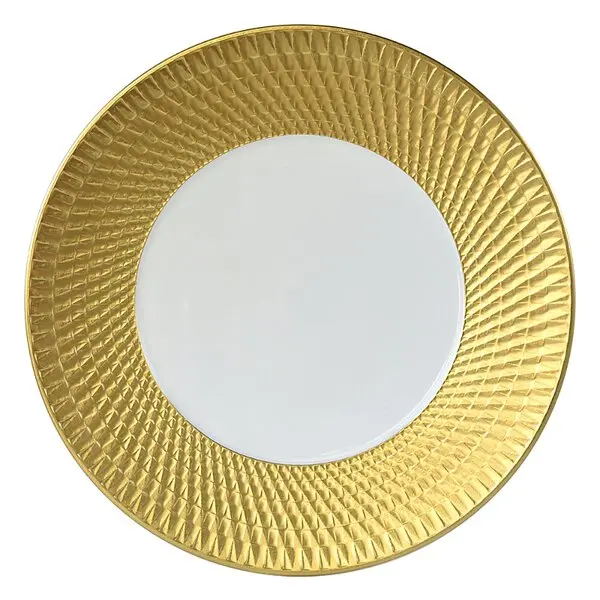 Bernardaud Twist Gold Service Plate Exclusive - White/gold