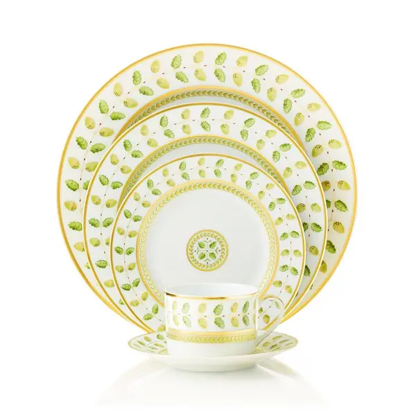 Bernardaud Constance Dinner Plate - Green/gold