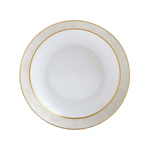Bernardaud Sauvage White Coupe Soup Bowl - Gold/white