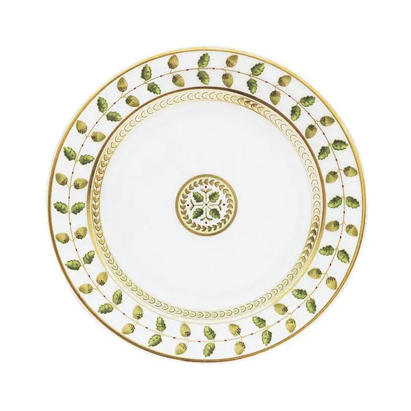 Bernardaud Constance Salad Plate - Green/gold