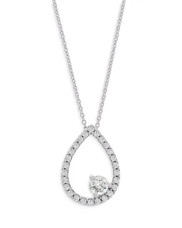 Bloomingdale'S Diamond Teardrop Pendant Necklace - White