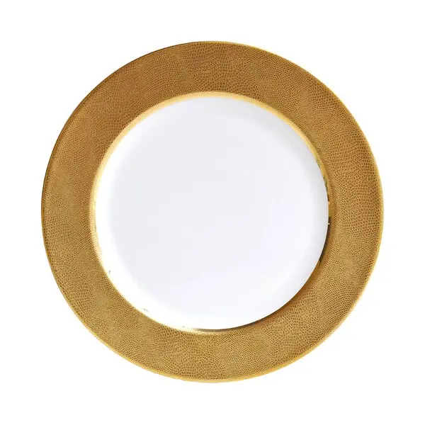 Bernardaud Sauvage White Service Plate - Gold/white