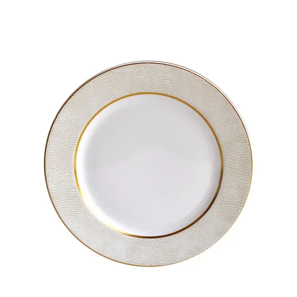 Bernardaud Sauvage White Salad Plate - Gold/white