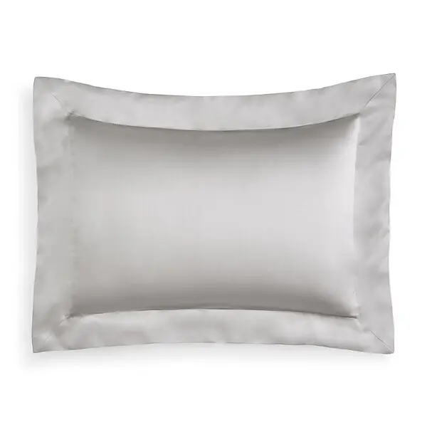 Gingerlily Solid Silk Boudoir Sham - Silver