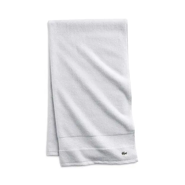Lacoste Heritage Antimicrobial Bath Towel - White