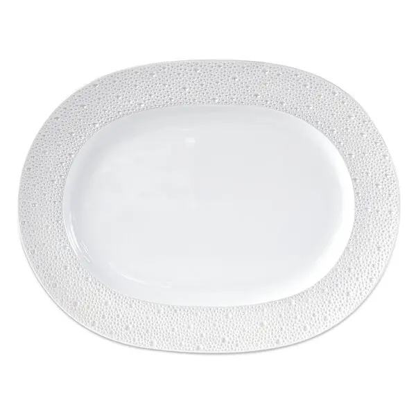 Bernardaud Ecume Perle Oval Platter - White