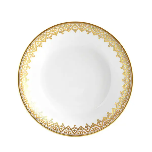 Bernardaud Venise Open Vegetable Dish - White/gold