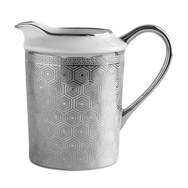 Bernardaud Divine Creamer - Platinum And White
