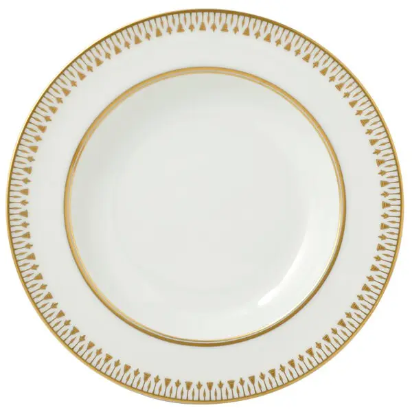 Bernardaud Soleil Levant Rim Soup - White/gold
