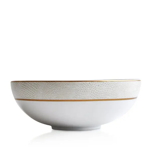Bernardaud Sauvage White Salad Bowl - Gold/white