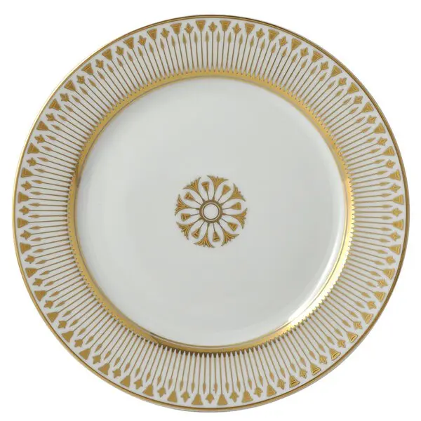 Bernardaud Soleil Levant Salad Plate - White/gold