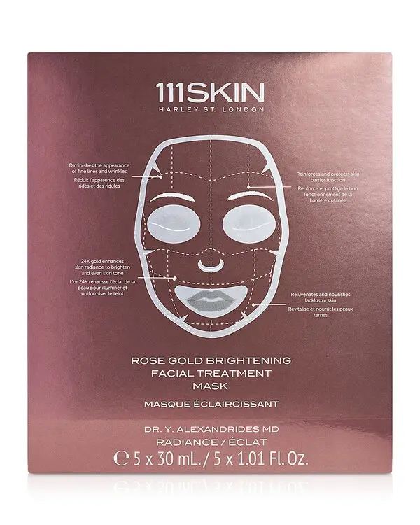 111SKIN Rose Gold Brightening Facial Treatment Mask Box, 5 Piece - No Color
