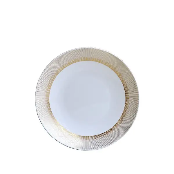 Bernardaud Sol Deep Round Dish - Gold/white