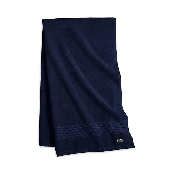 Lacoste Heritage Antimicrobial Bath Sheet - Navy