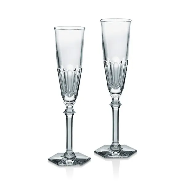 THE MARTHA, BY BACCARAT Harcourt Eve Flute, Set Of 2 - Clear